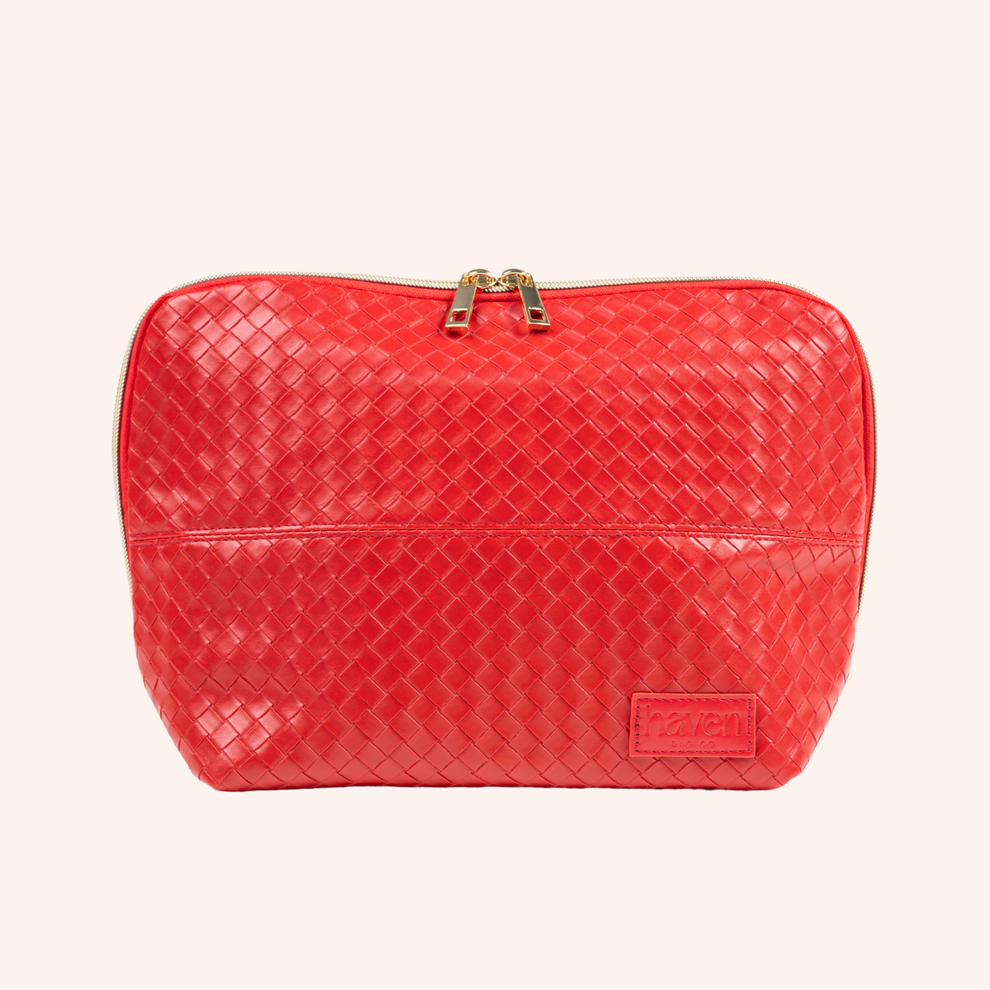 The Beauty Bag in Ruby – Haven Bag Co.